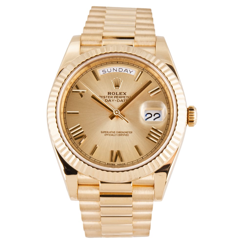 Rolex Day-Date 40 R/228238 Champ Roman - Duncan Watch Co.